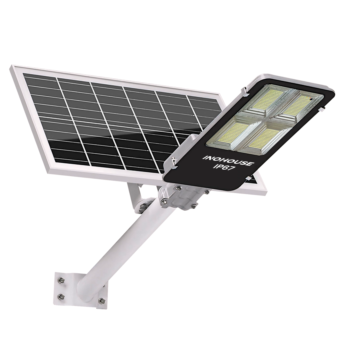 Luminaria Holofote Solar 300w P/ Iluminação Publica + Haste - Inohouse