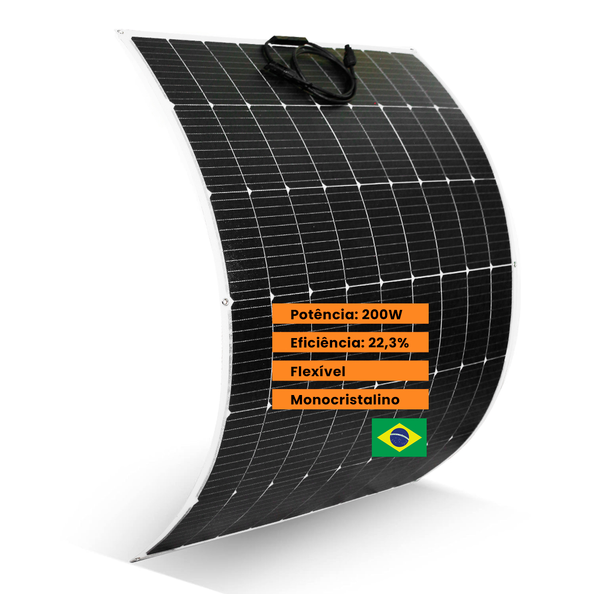 Placa Solar Flexível 200w Monocristalino Nota A Inmetro Marca Inohouse ...