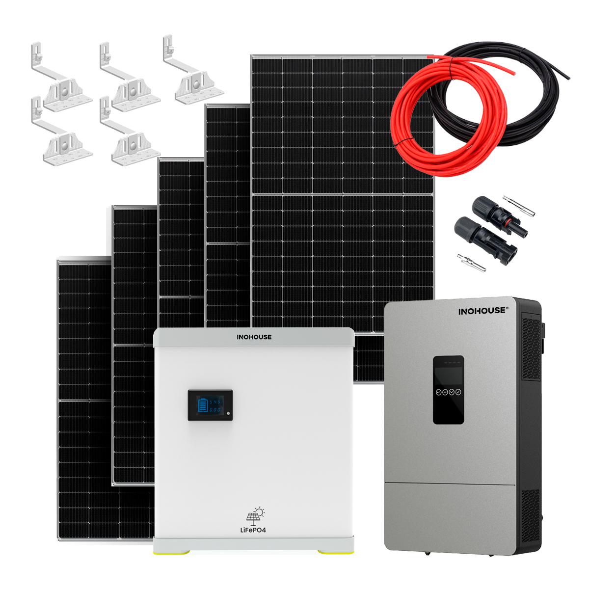 Kit Energia Solar OFF GRID Inversor 4kw 220v com 5 Placas 275w e ...